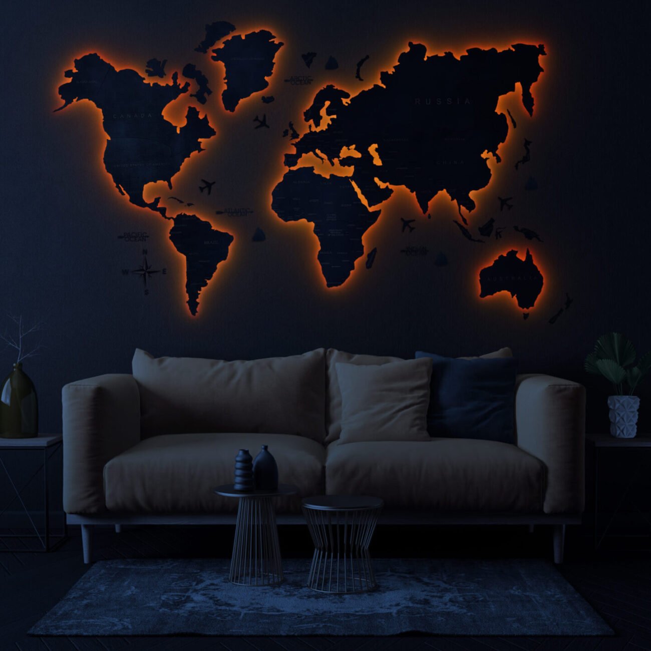 LED Maps - The Wood Crafts